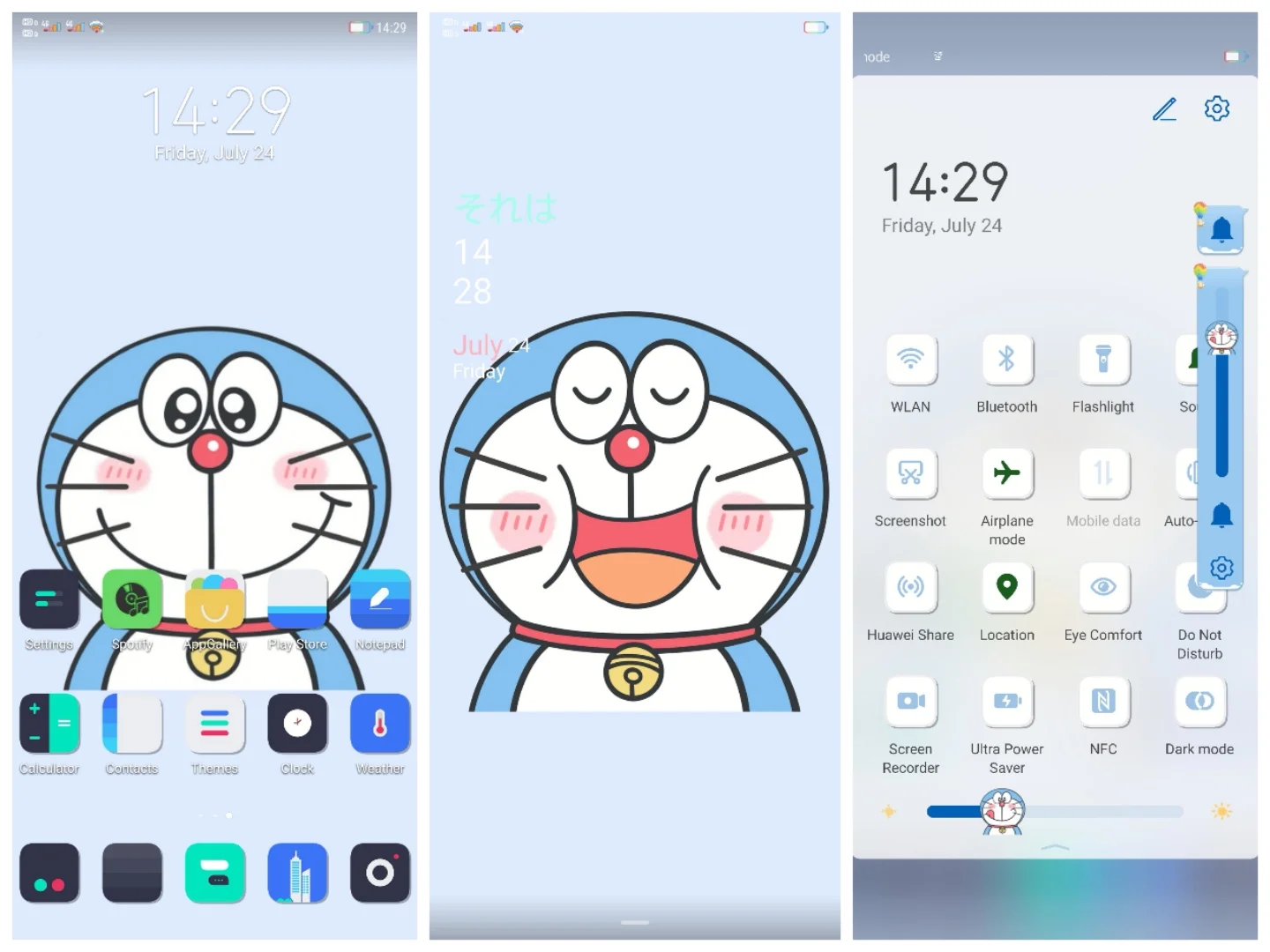 Doraemon II Theme for EMUI 10/9 and Magic UI 3/2 | Huawei Theme