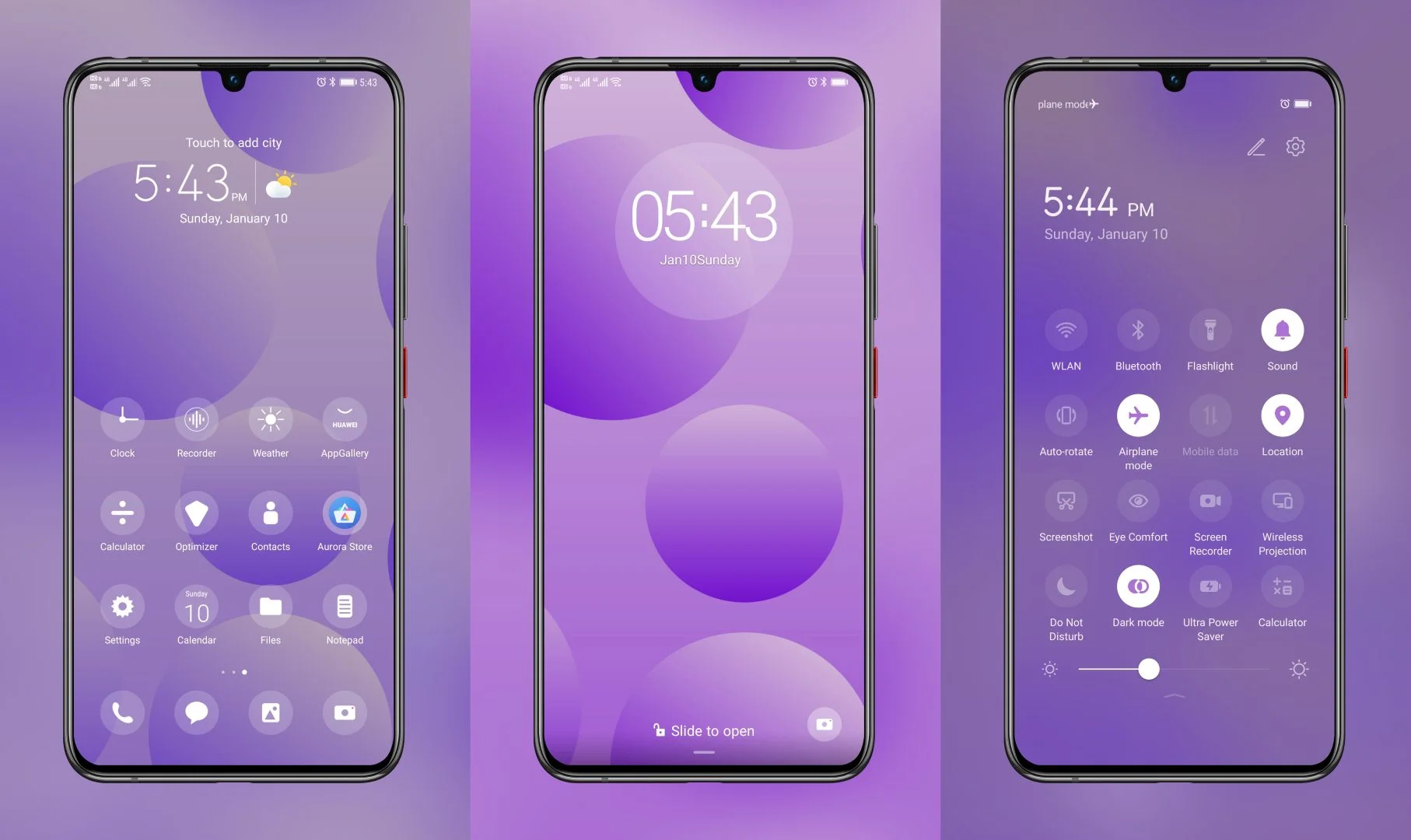 Purple Lite Theme for EMUI 11/10/9 and Magic UI 4/3/2 | Huawei Theme