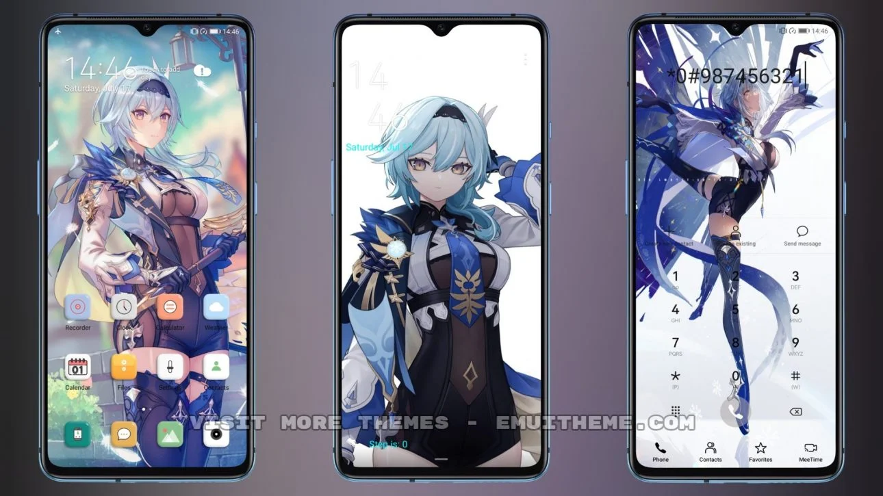 Genshin Impact Eula Theme for Huawei HarmonyOS and EMUI 11/10/9 | Huawei Theme