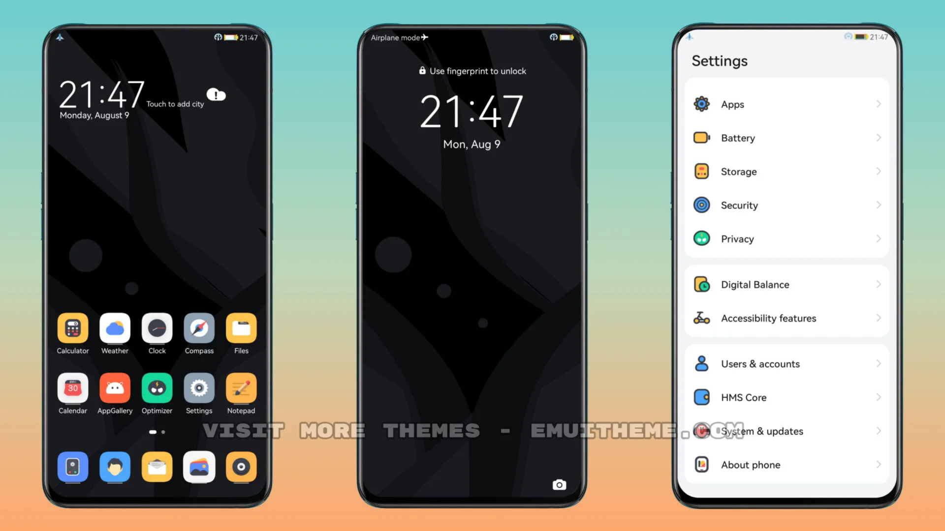 Ink Color Theme for Huawei HarmonyOS and EMUI 11/10/9 | Huawei Theme