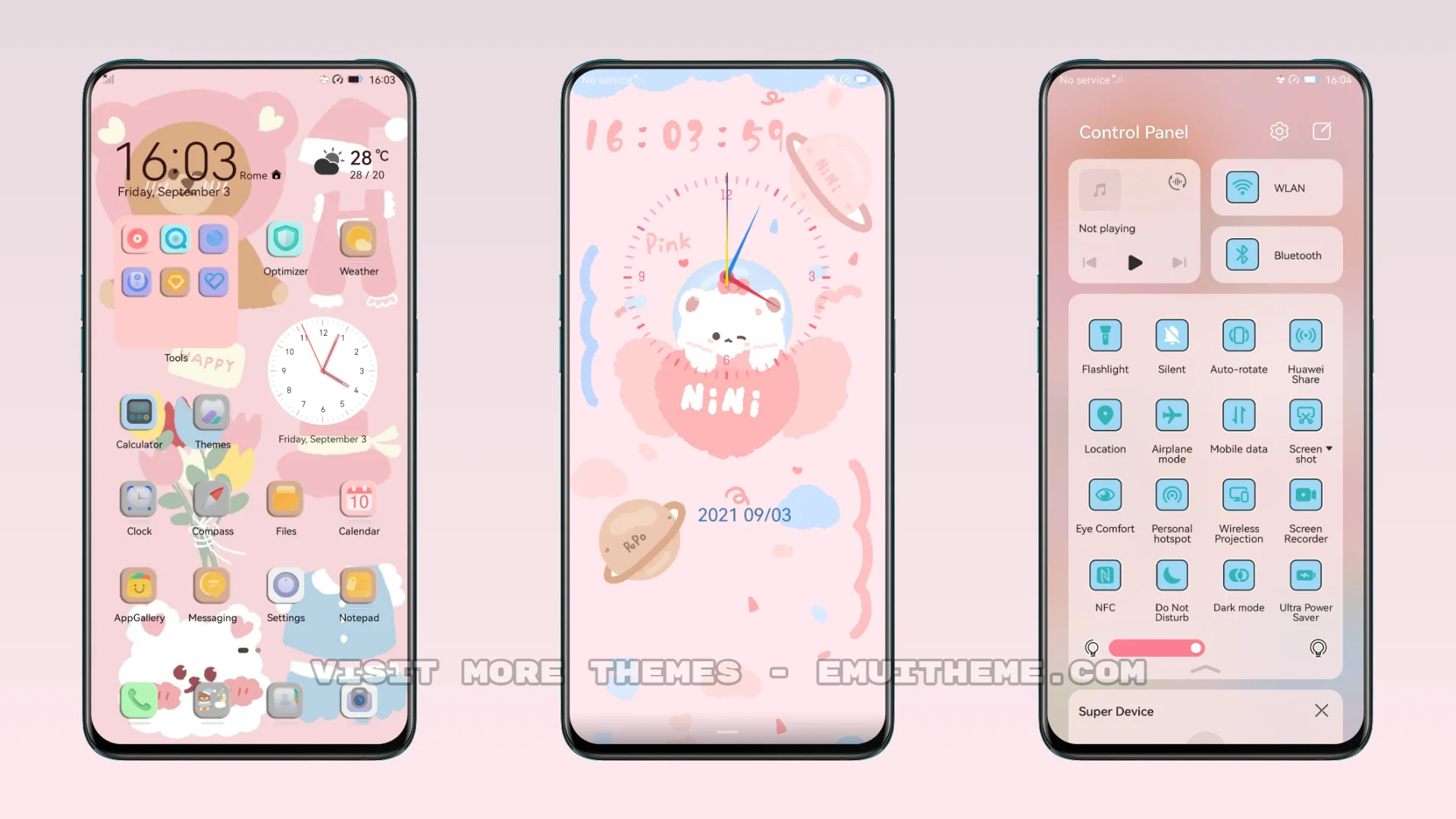 Cherry Bear Theme for Huawei EMUI 12/11/10/9 and HarmonyOS | Huawei Theme
