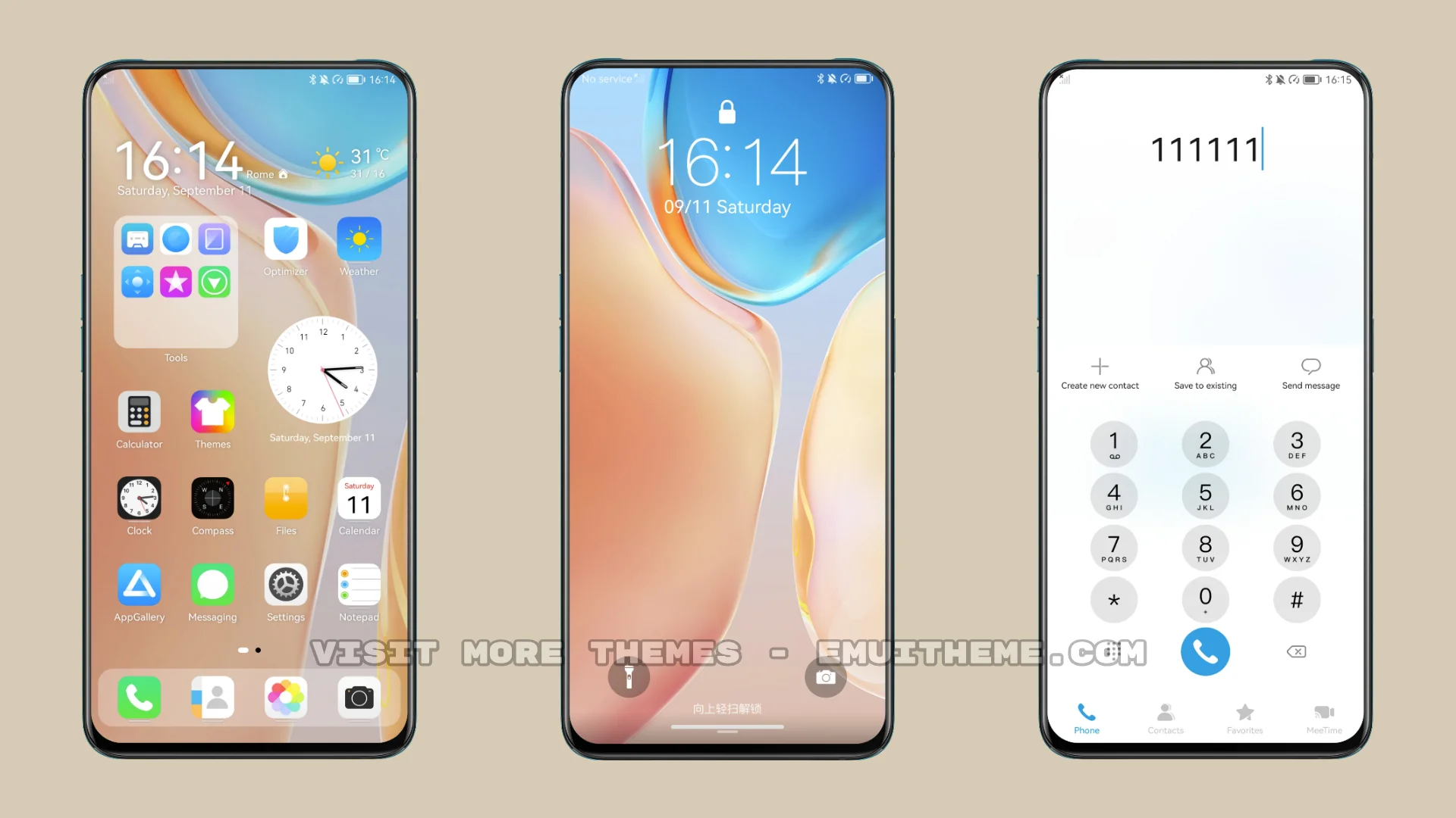 Golden iOS Theme for Huawei EMUI 12/11/10/9 and HarmonyOS | Huawei Theme