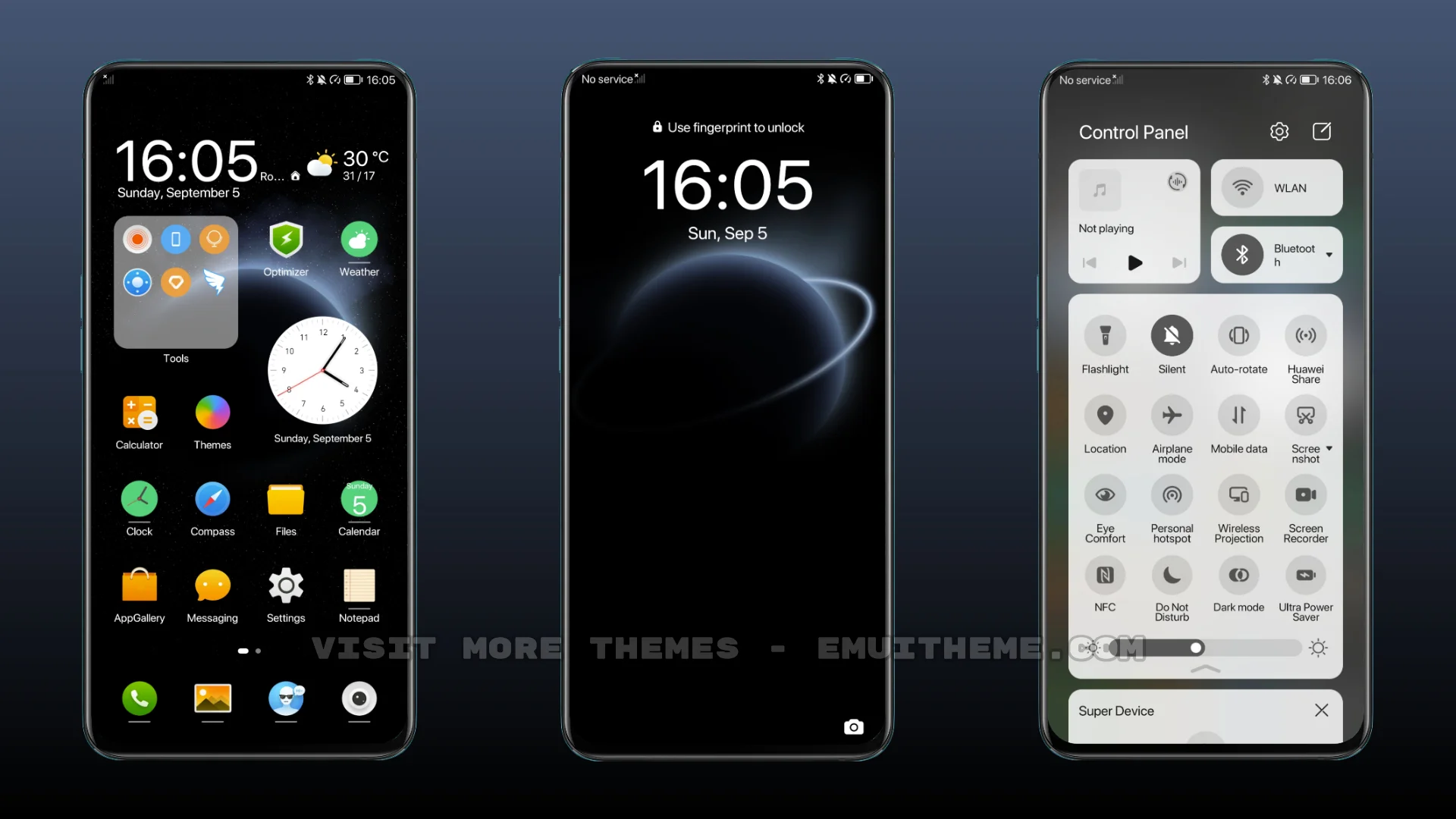 Gray Star Theme for Huawei EMUI 12/11/10/9 and HarmonyOS | Huawei Theme