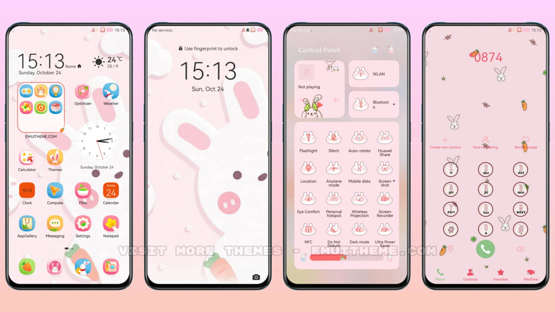 Baby Bunny v4 Theme for Huawei EMUI 12/11/10/9 and HarmonyOS | Huawei Theme