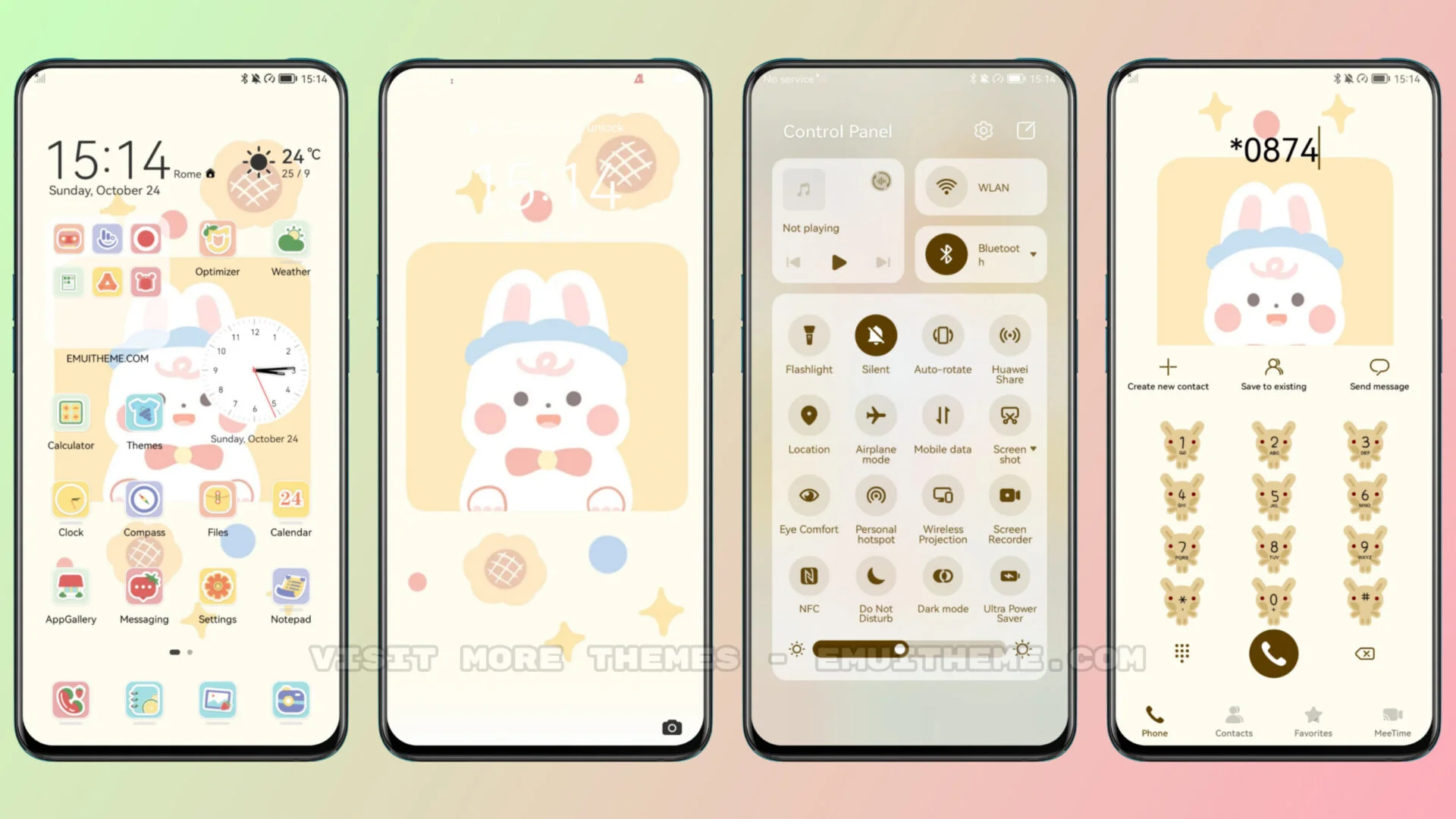 Baby Bunny v5 Theme for Huawei EMUI 12/11/10/9 and HarmonyOS | Huawei Theme