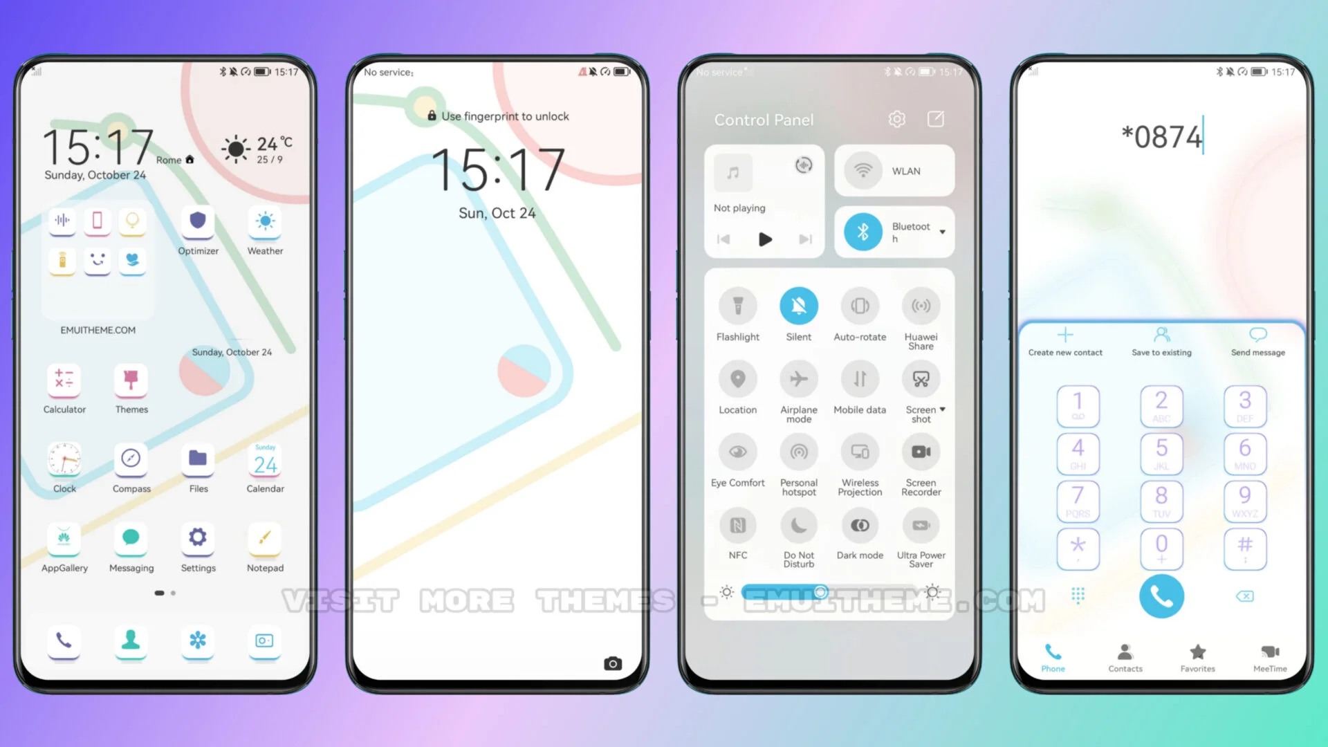 Color Rec Theme for Huawei EMUI 12/11/10/9 and HarmonyOS | Huawei Theme