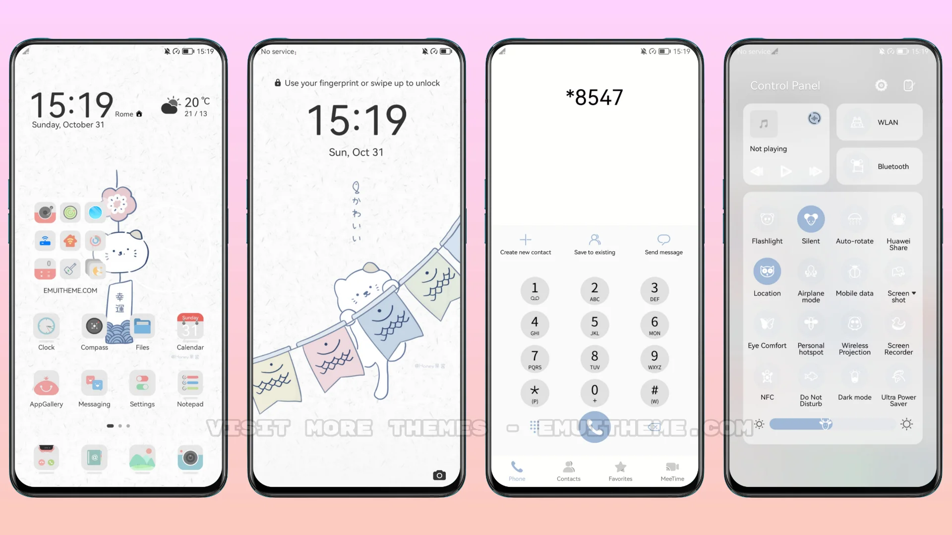 Lucky Bear Theme for Huawei EMUI 12/11/10/9 and HarmonyOS | Huawei Theme