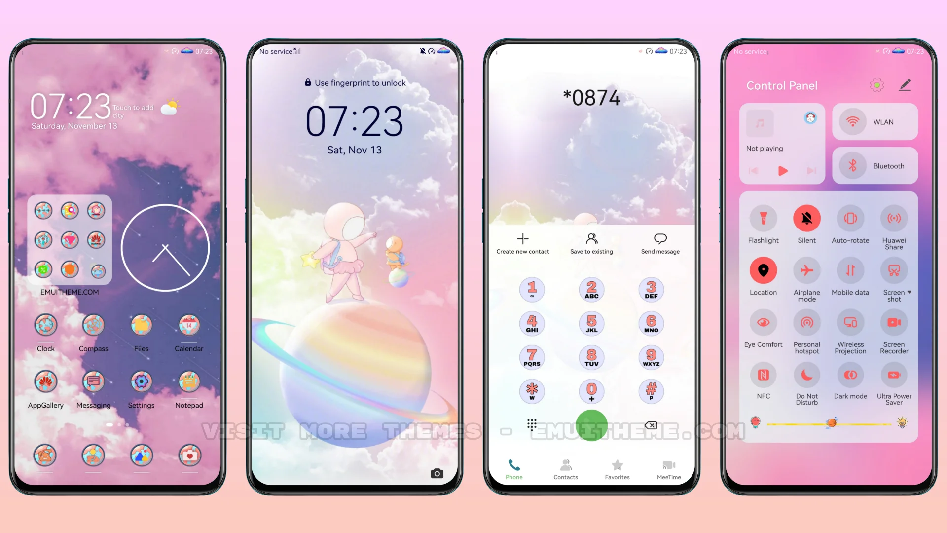 Pink Sky Theme for Huawei EMUI 12/11/10/9 and HarmonyOS | Huawei Theme