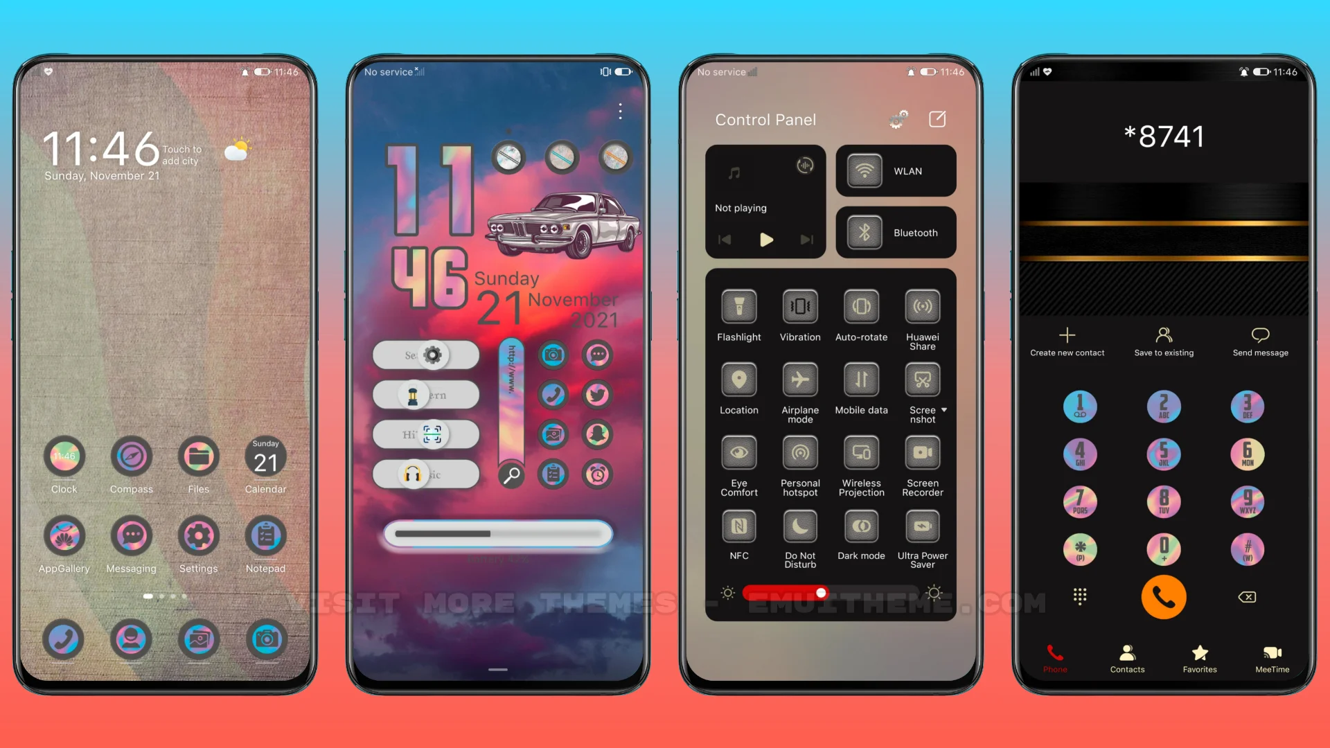 Retro Urban Theme for Huawei EMUI 12/11/10 and HarmonyOS | Huawei Theme