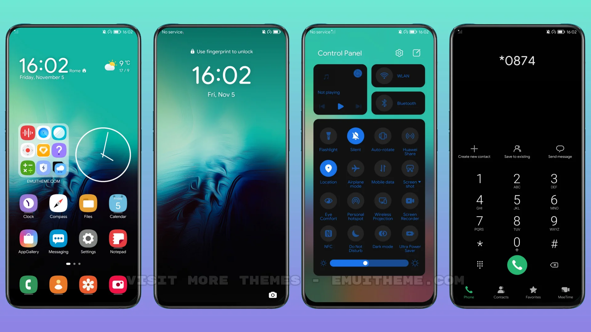 Samsung Note 10 V2 Dark Theme for Huawei EMUI 10/9 | Huawei Theme