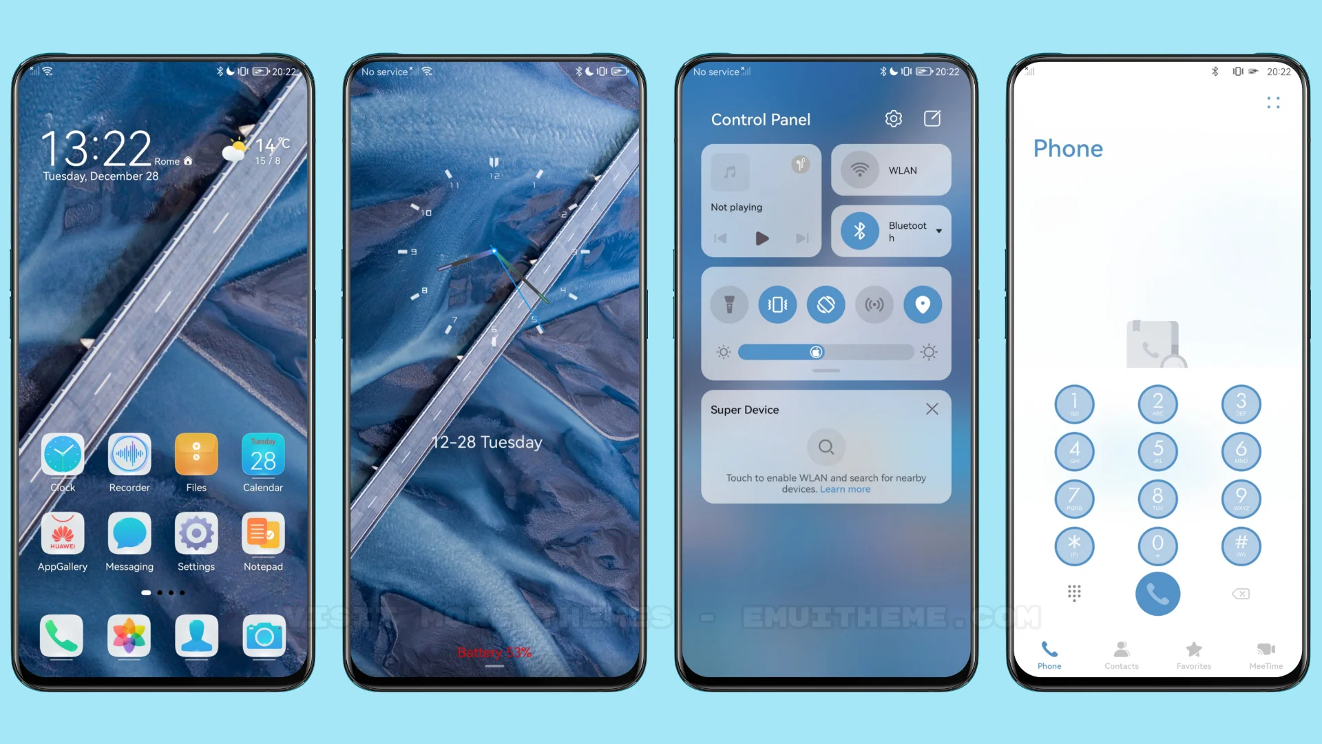 Blue Sea v2 Theme for Huawei EMUI 12/11/10/9 and MagicUI 5/4/3/2 ...
