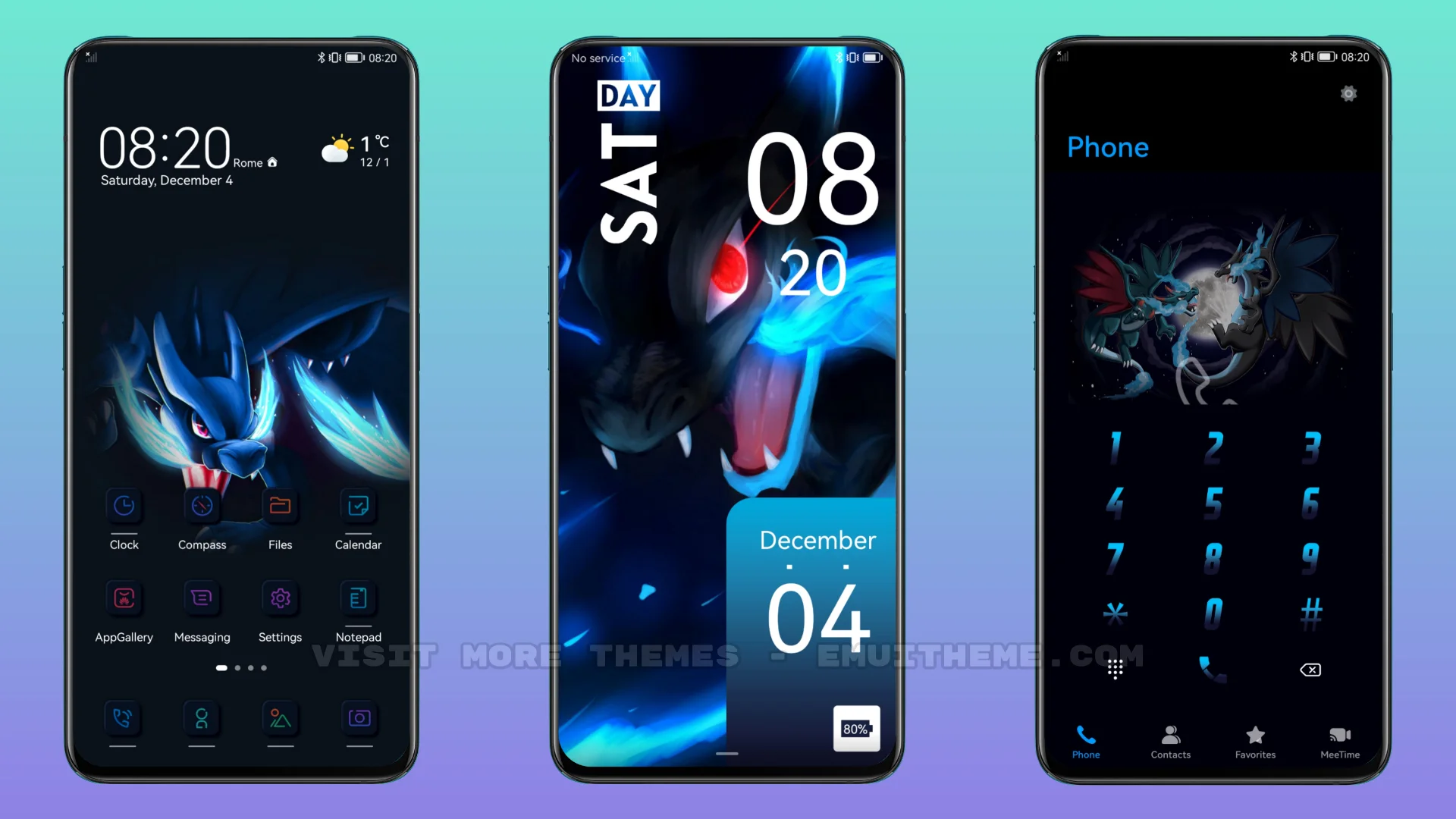 Dark Pokemon Theme for Huawei EMUI 12/11/10/9 and MagicUI 5/4/3/2 ...