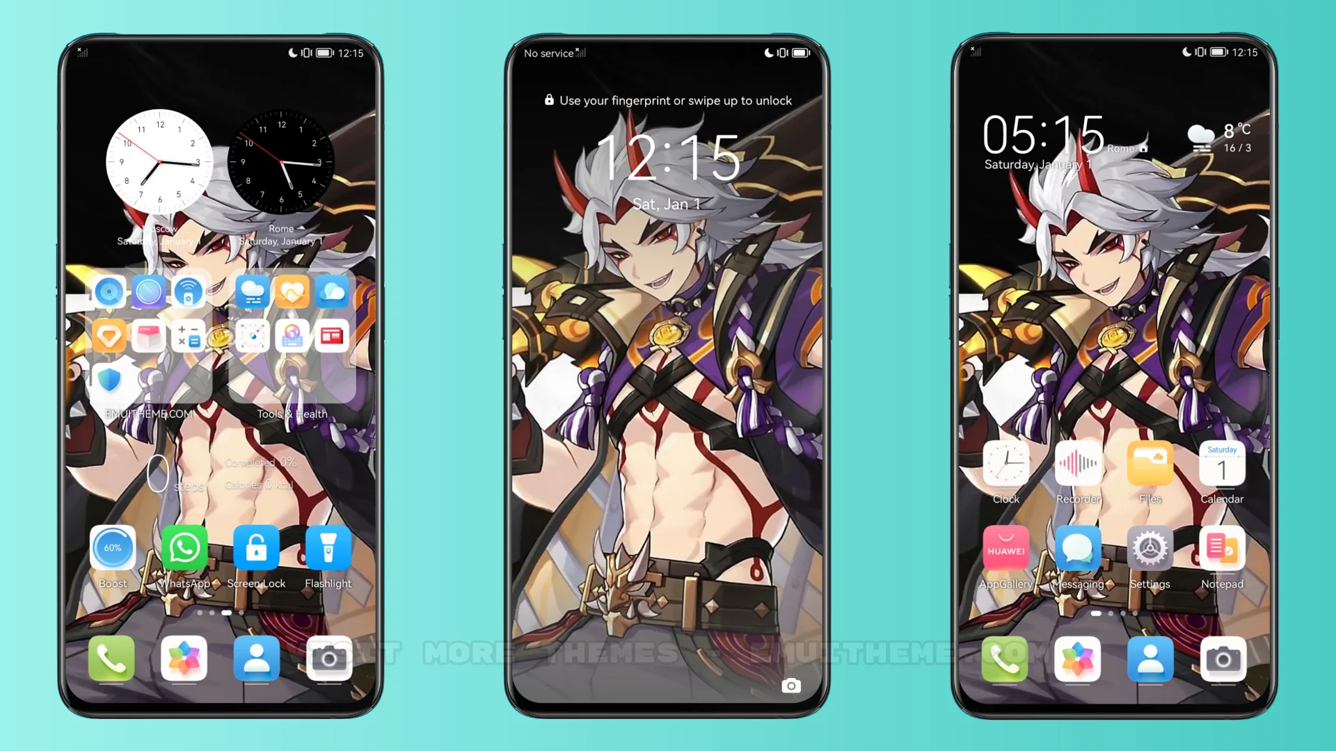 Genshin Impact – Arataki Itto one take Theme for Huawei EMUI 12/11 and ...