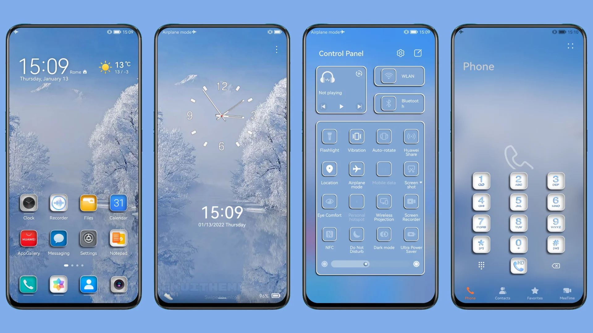 Snow v2 Theme for Huawei EMUI 12/11/10/9 and MagicUI 5/4/3/2 | Huawei Theme