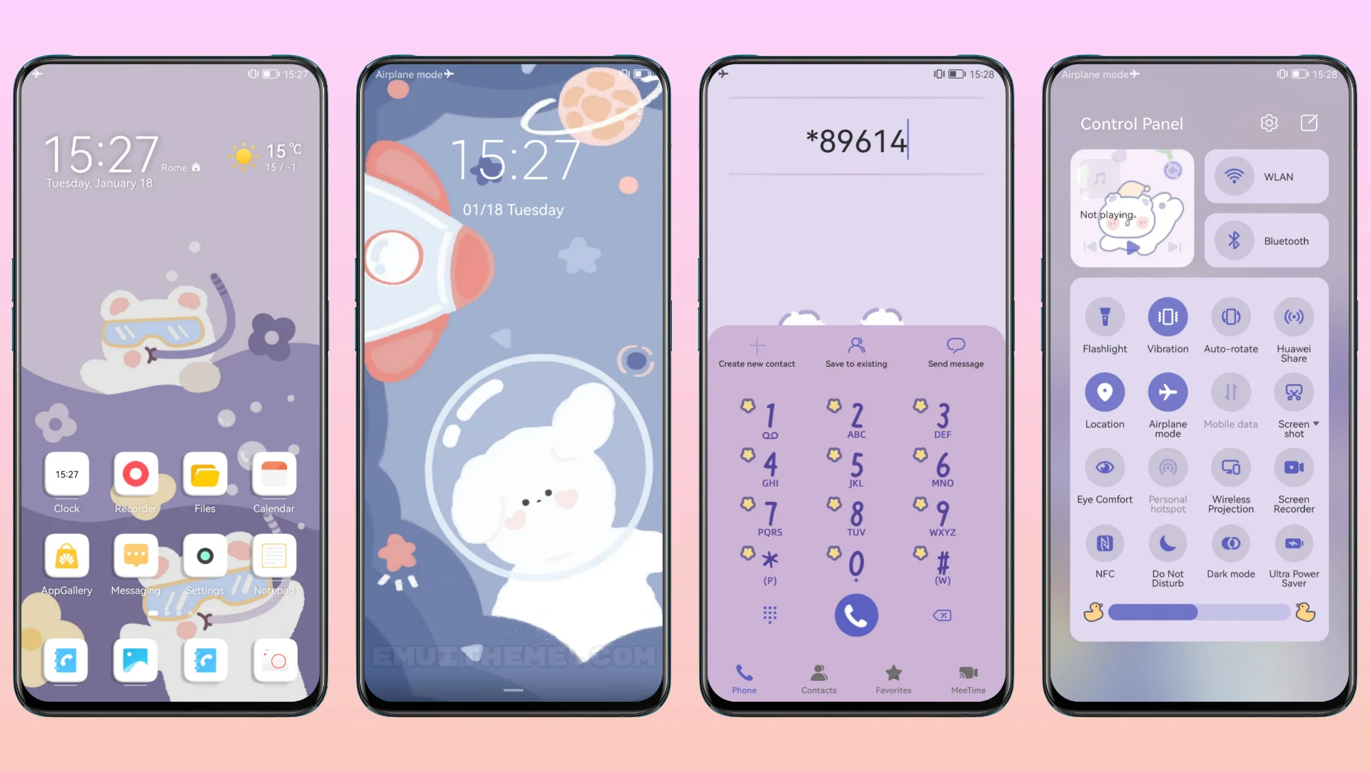 Space Bear Tour Theme for Huawei EMUI 12/11/10/9 and MagicUI 5/4/3/2 ...