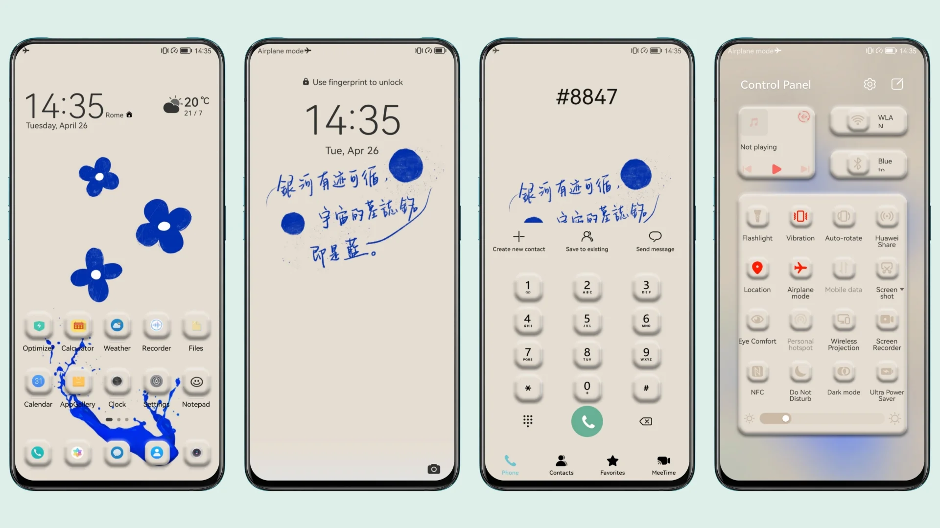 Morandi blue Theme for Huawei EMUI, HarmonyOS and Honor Magic UI ...