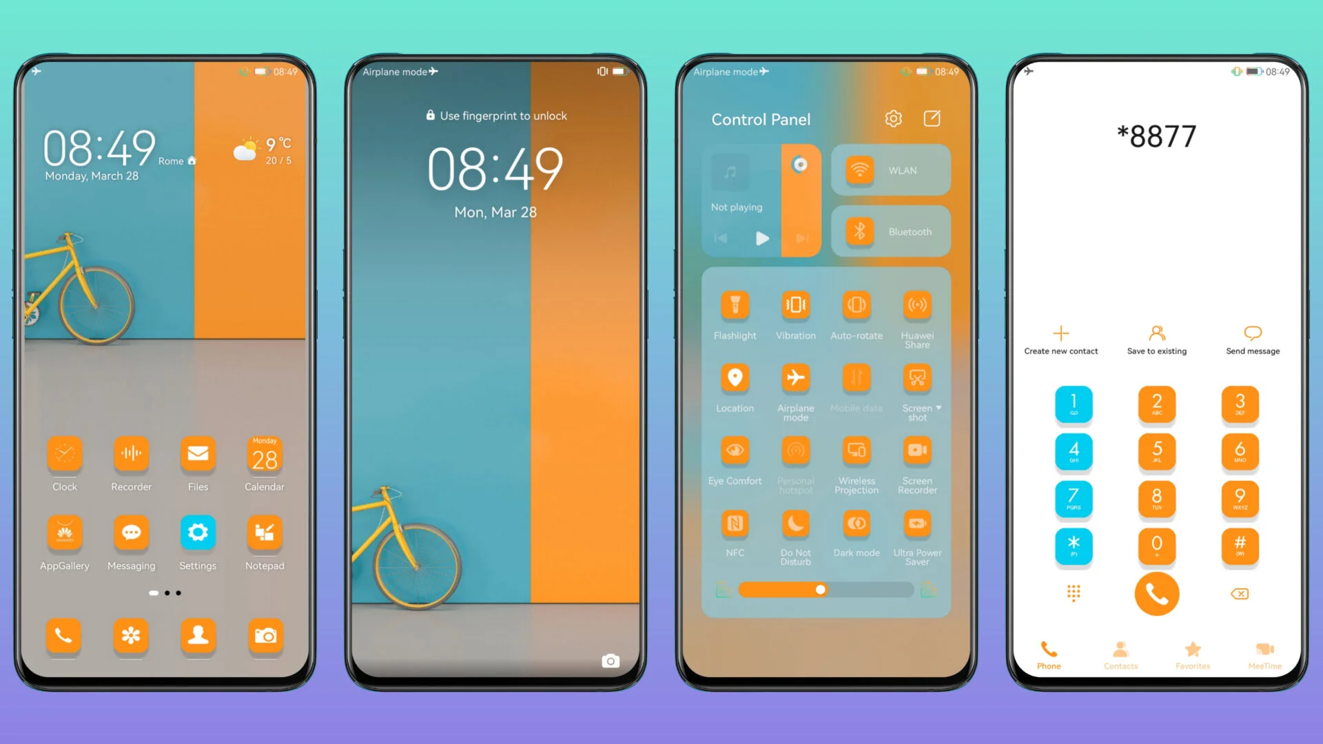 Orange Blue Theme for Huawei EMUI, HarmonyOS and Honor Magic UI ...