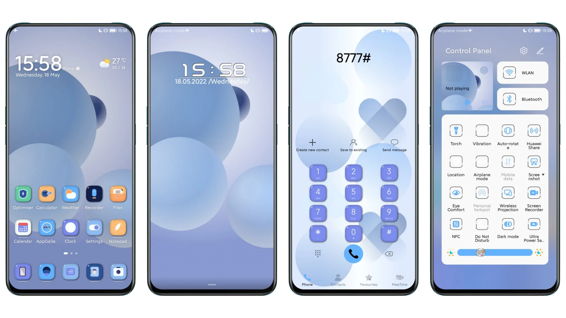 Blue Out Theme for Huawei EMUI, HarmonyOS and Honor Magic UI | Huawei Theme