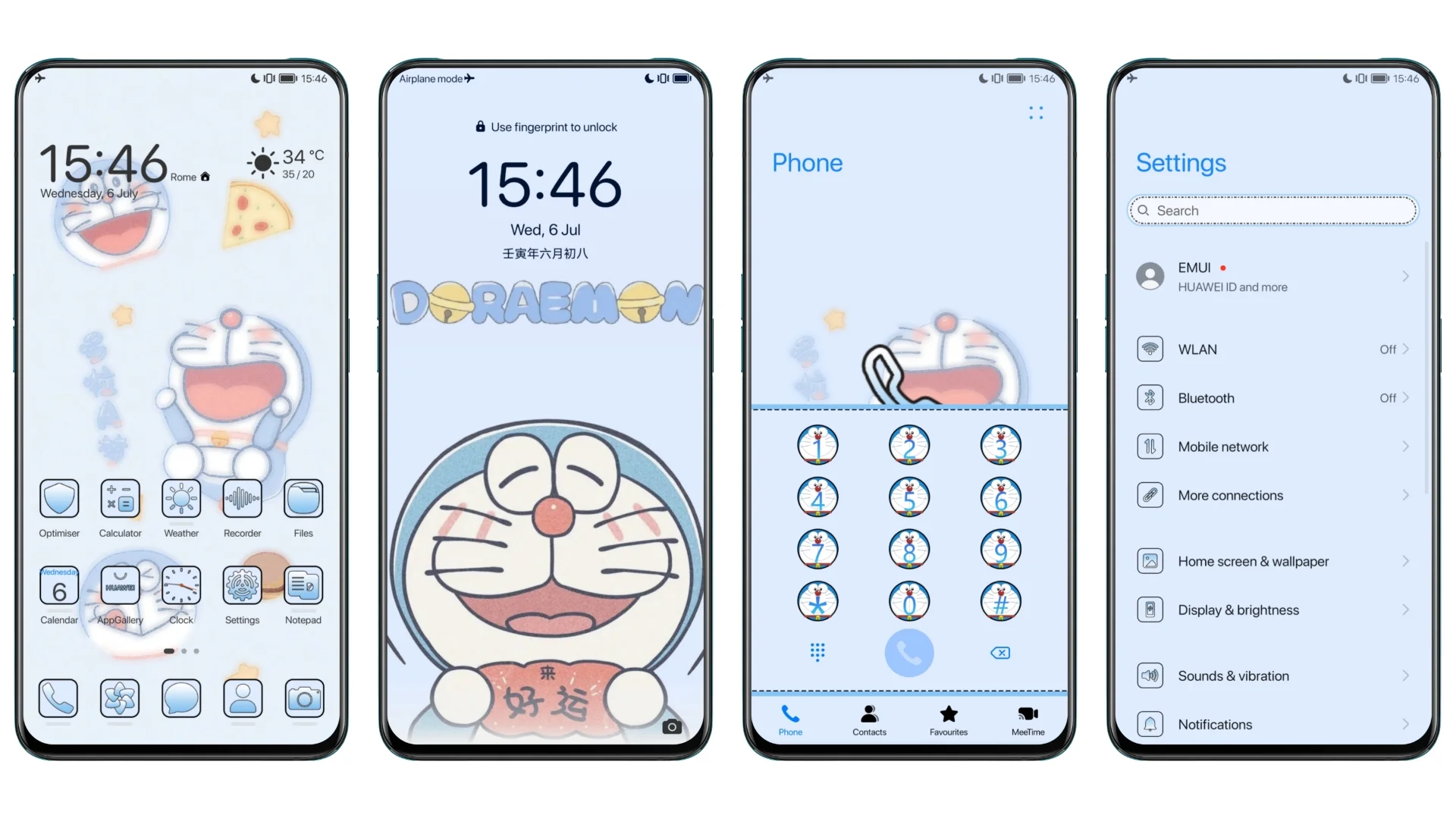 Doraemon v14 Theme for Huawei EMUI, HarmonyOS and Honor Magic UI ...