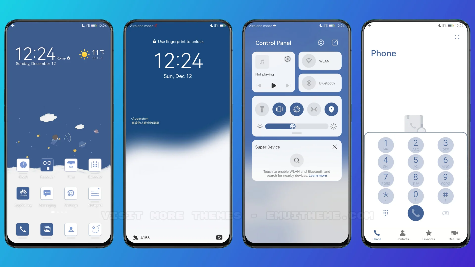 Soft Blue Theme for Huawei EMUI, HarmonyOS and Honor Magic UI | Huawei Theme