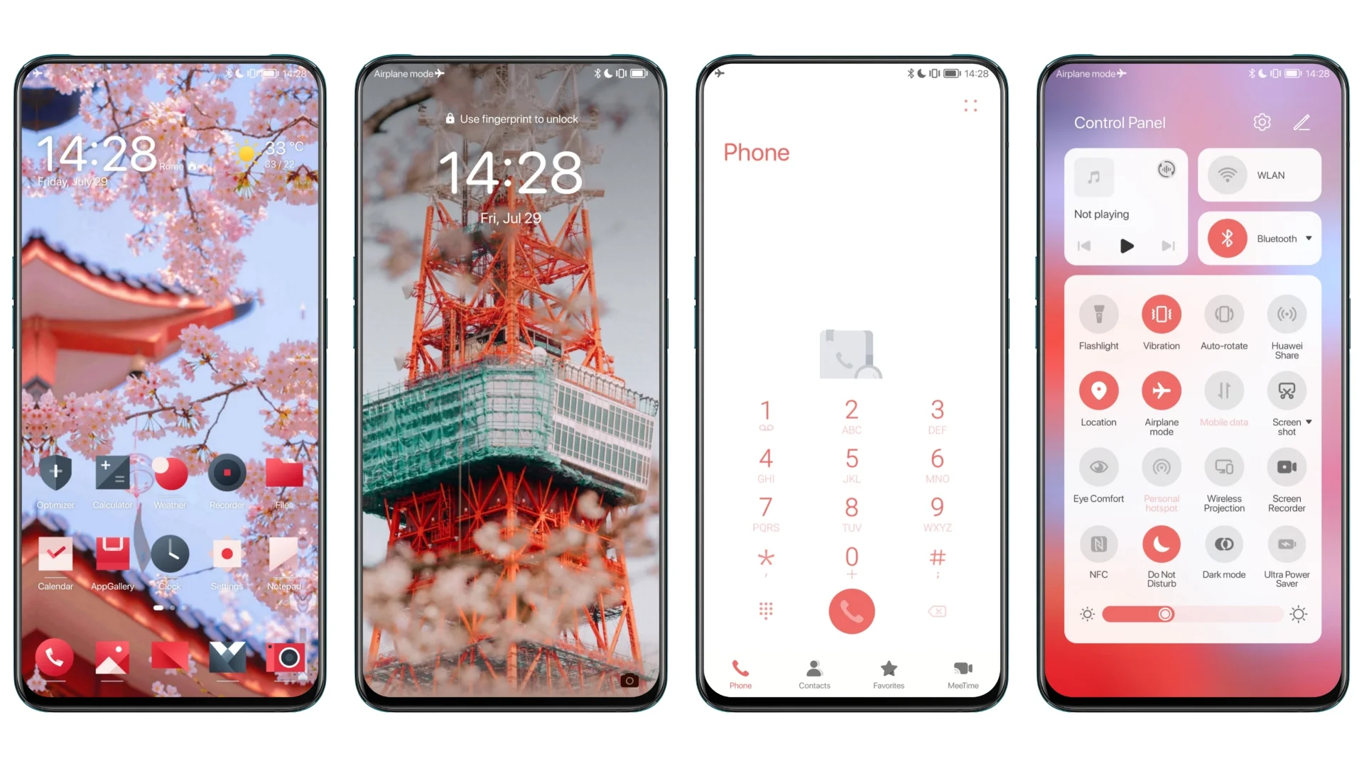 White Red Theme for Huawei EMUI, HarmonyOS and Honor Magic UI | Huawei ...