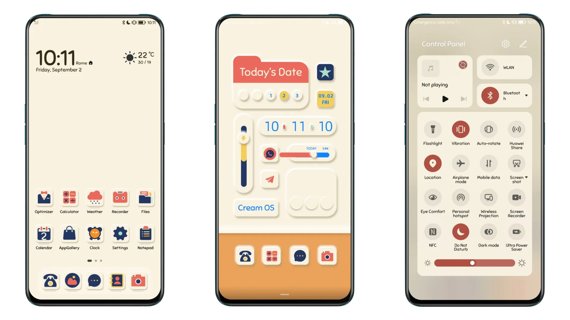 Cream OS Theme for Huawei EMUI, HarmonyOS and Honor Magic UI | Huawei Theme