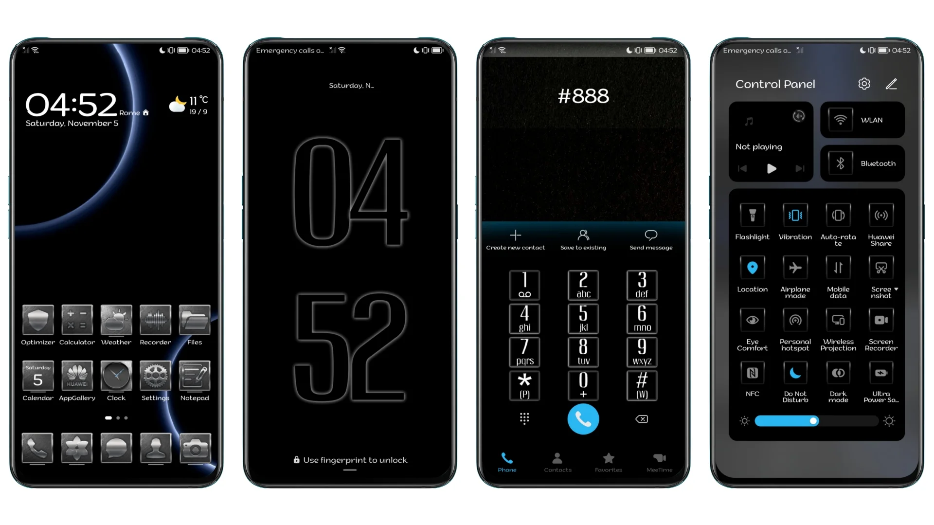 3D Black Theme for Huawei EMUI and Honor Magic UI | Huawei Theme